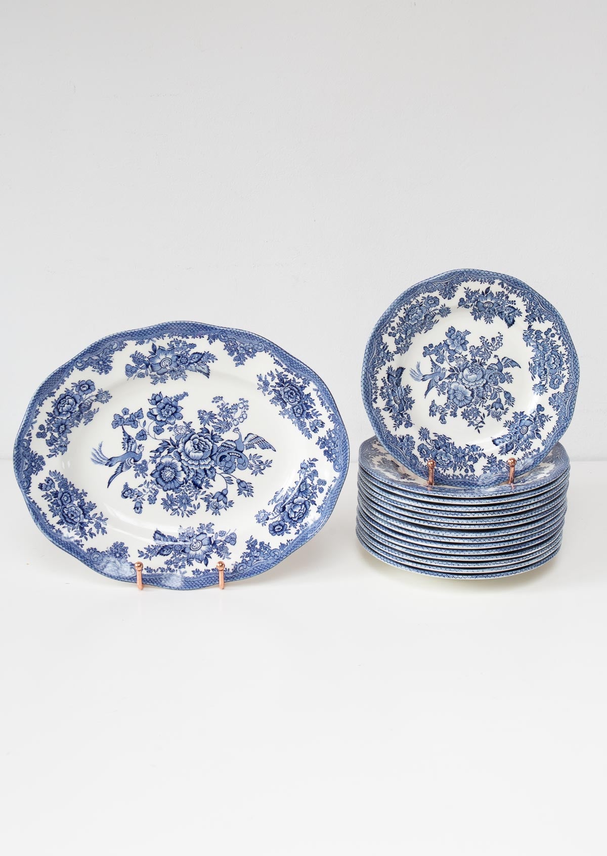 Juego de fuente y platos ingleses ENOCH Wedgwood Asiatic Pheasant ...